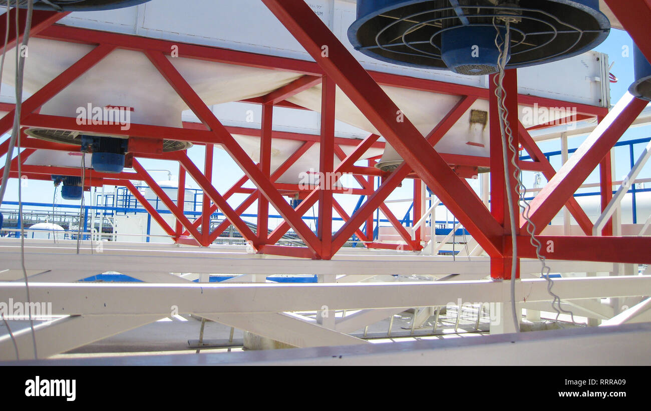 Oil refinery. Equipment for primary oil refining Stock Photo - Alamy