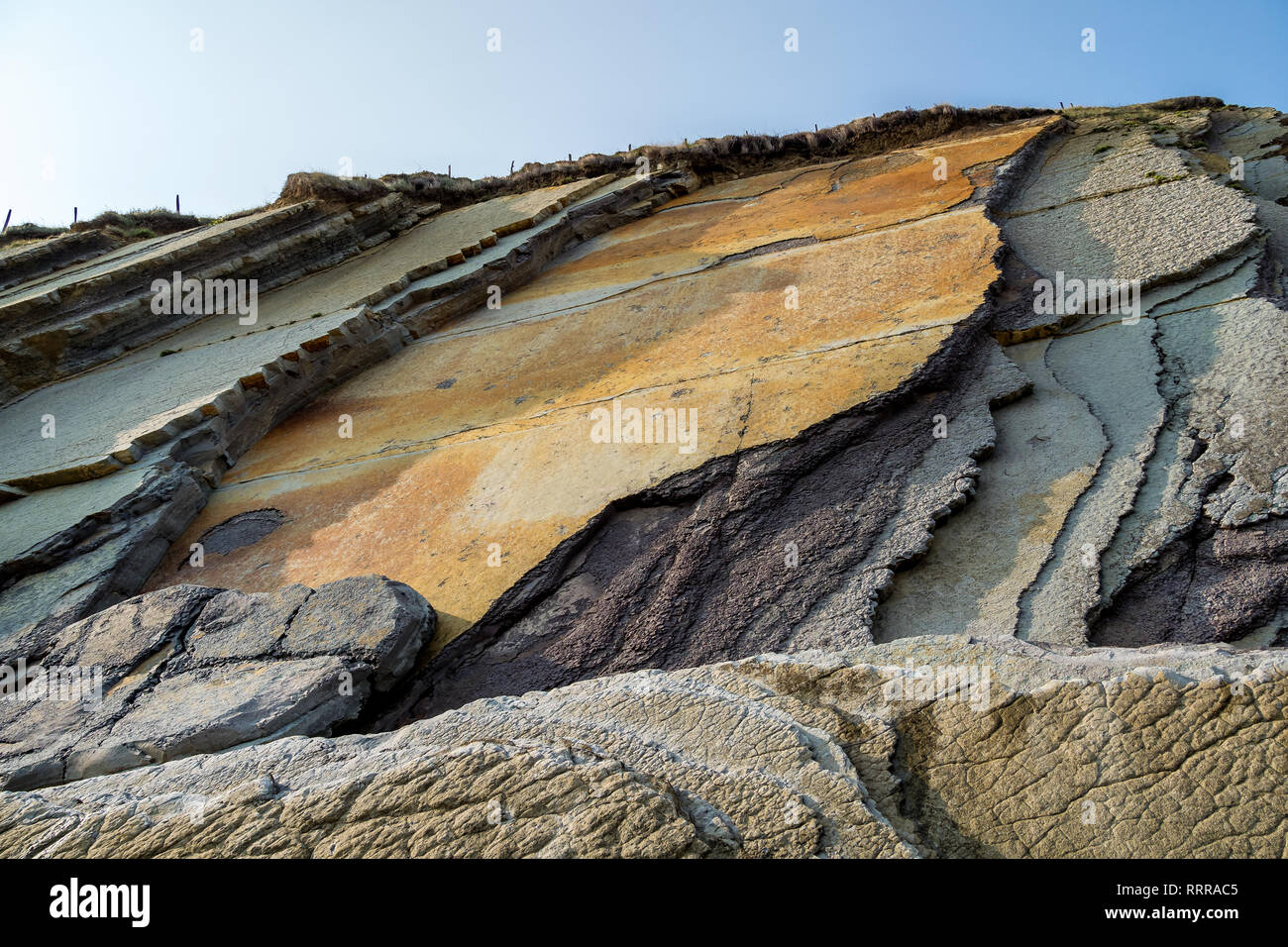 The Acantilado Flysch in Zumaia - Basque Country. Flysch is a sequence ...