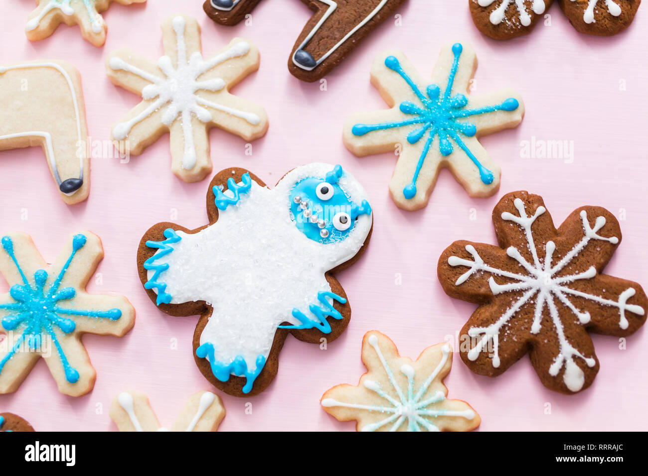 Christmas cookies decorated with royal icing Stock Photo - Alamy