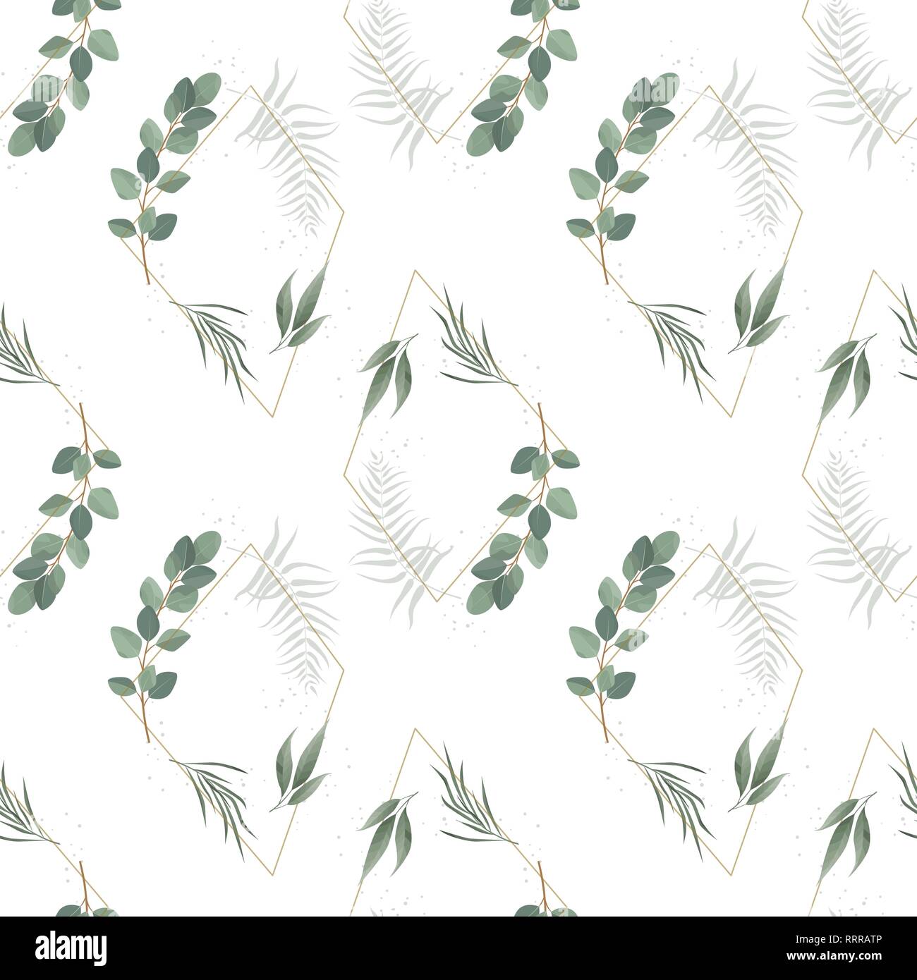 Seamless leaves pattern. Design for banner, poster, card, cover ...