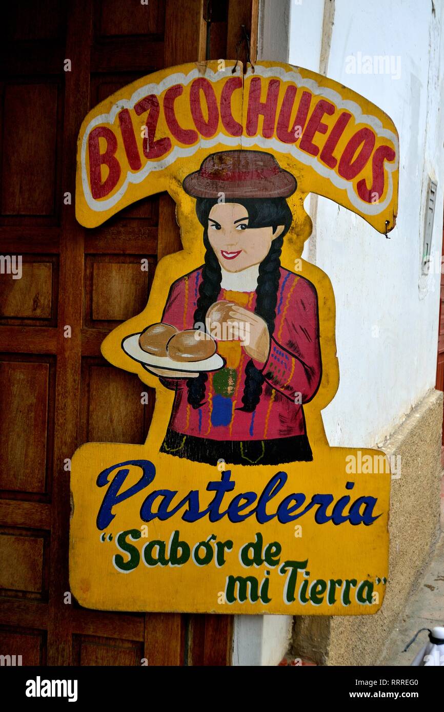 Selling typical biscuits in CHACAS - National park HUASCARAN ...