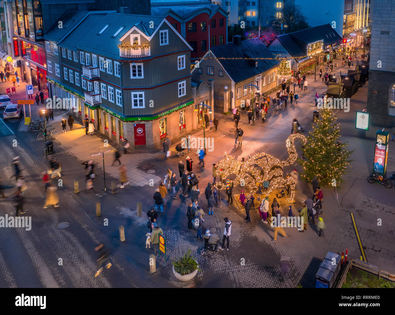 Christmas celebrations, Reykjavik, Iceland Stock Photo - Alamy