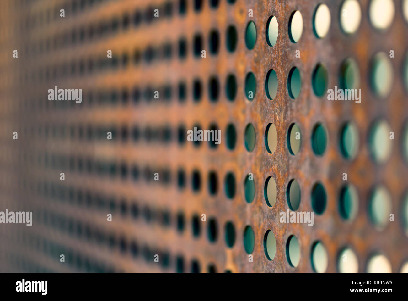 perforated metal structures shallow depth of field Stock Photo - Alamy