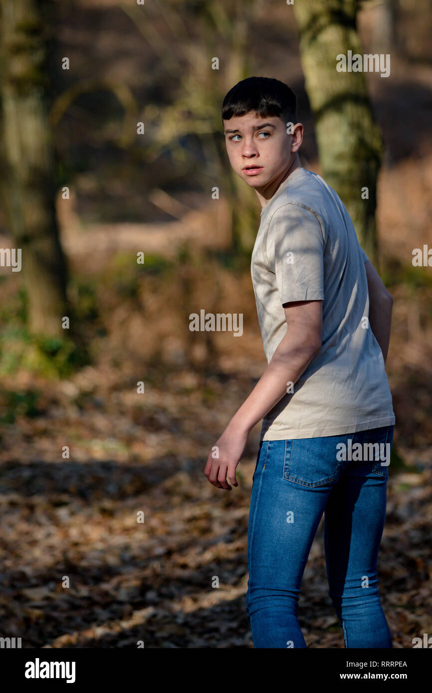 Man Looking Over Shoulder Worried