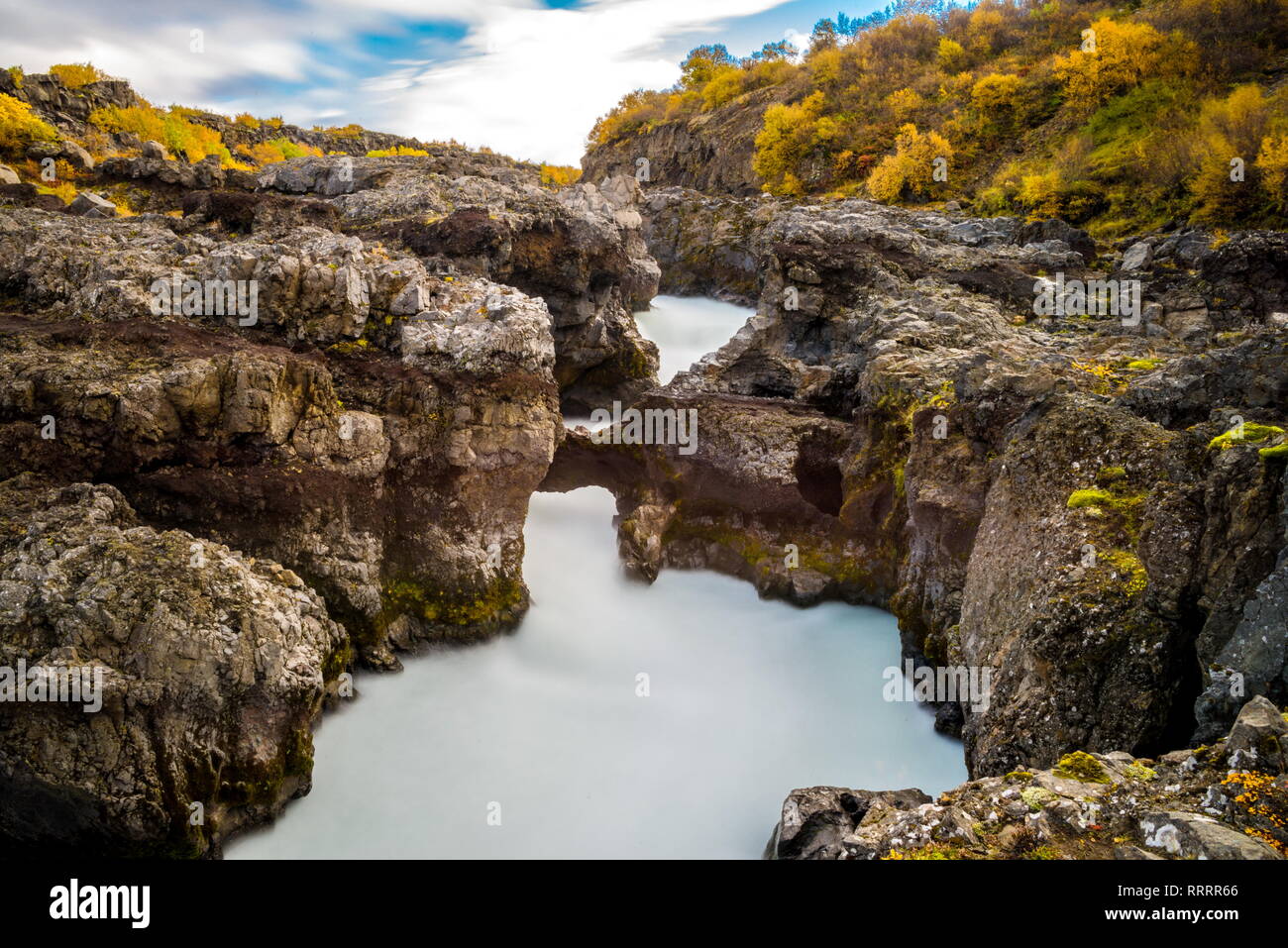 Barnafoss waterfall in Iceland Stock Photo - Alamy