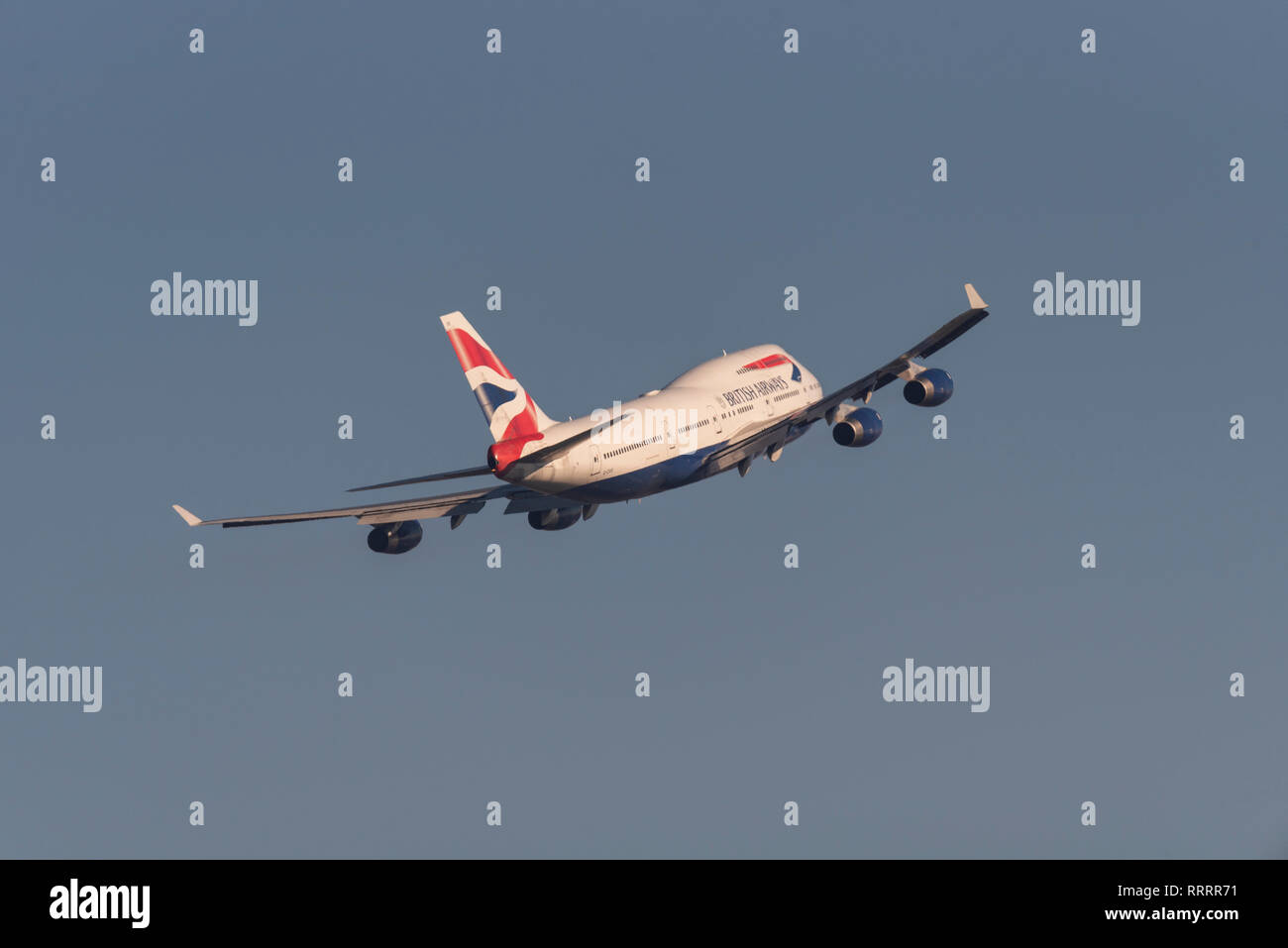 British Airways Boeing 747 Jumbo Jet jet airliner plane taking off from ...
