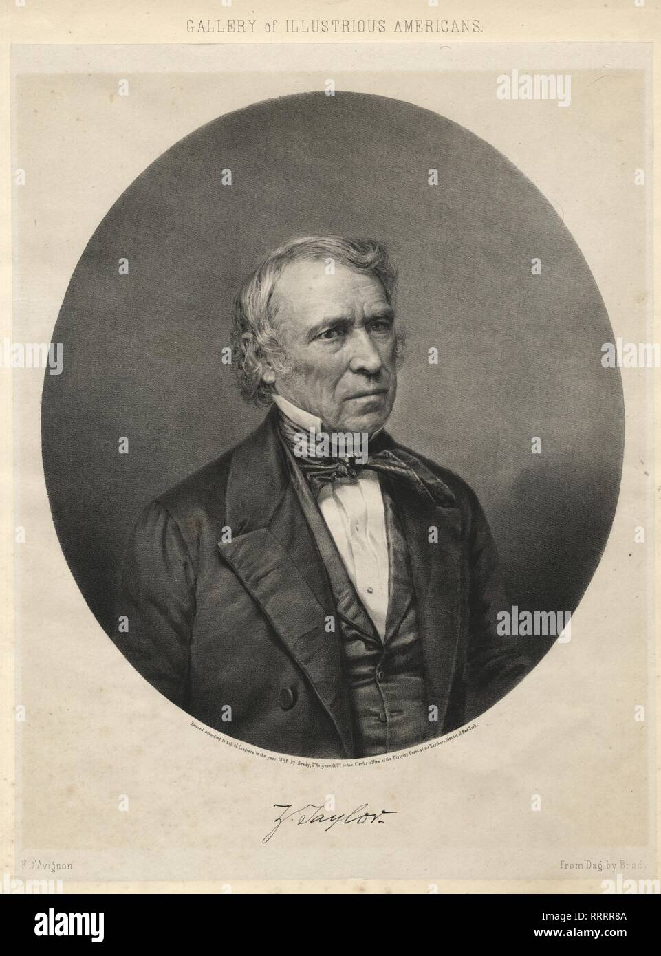 Zachary Taylor, 1850, by Mathew Brady Stock Photo - Alamy