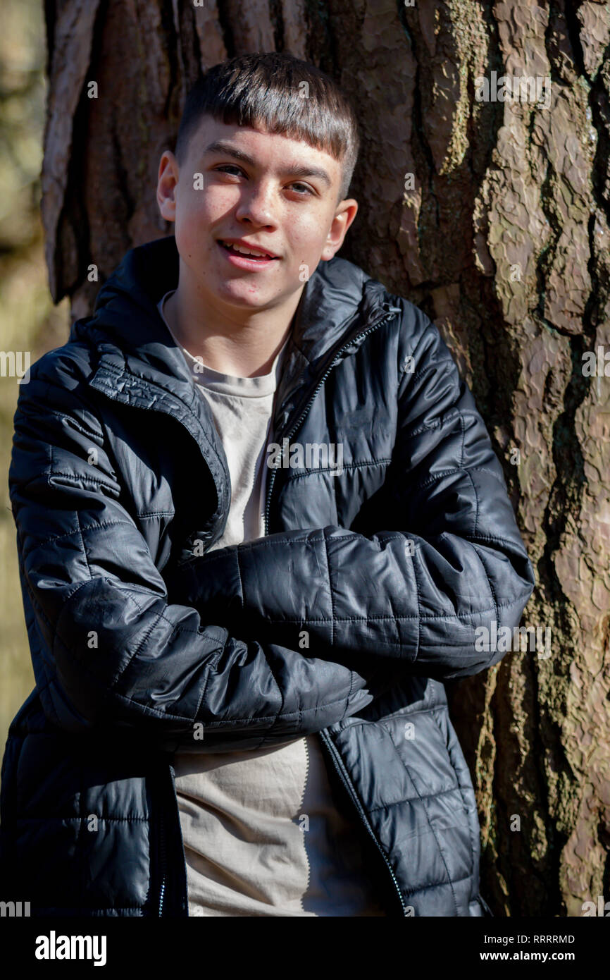 Boy wearing a jacket hi-res stock photography and images - Alamy