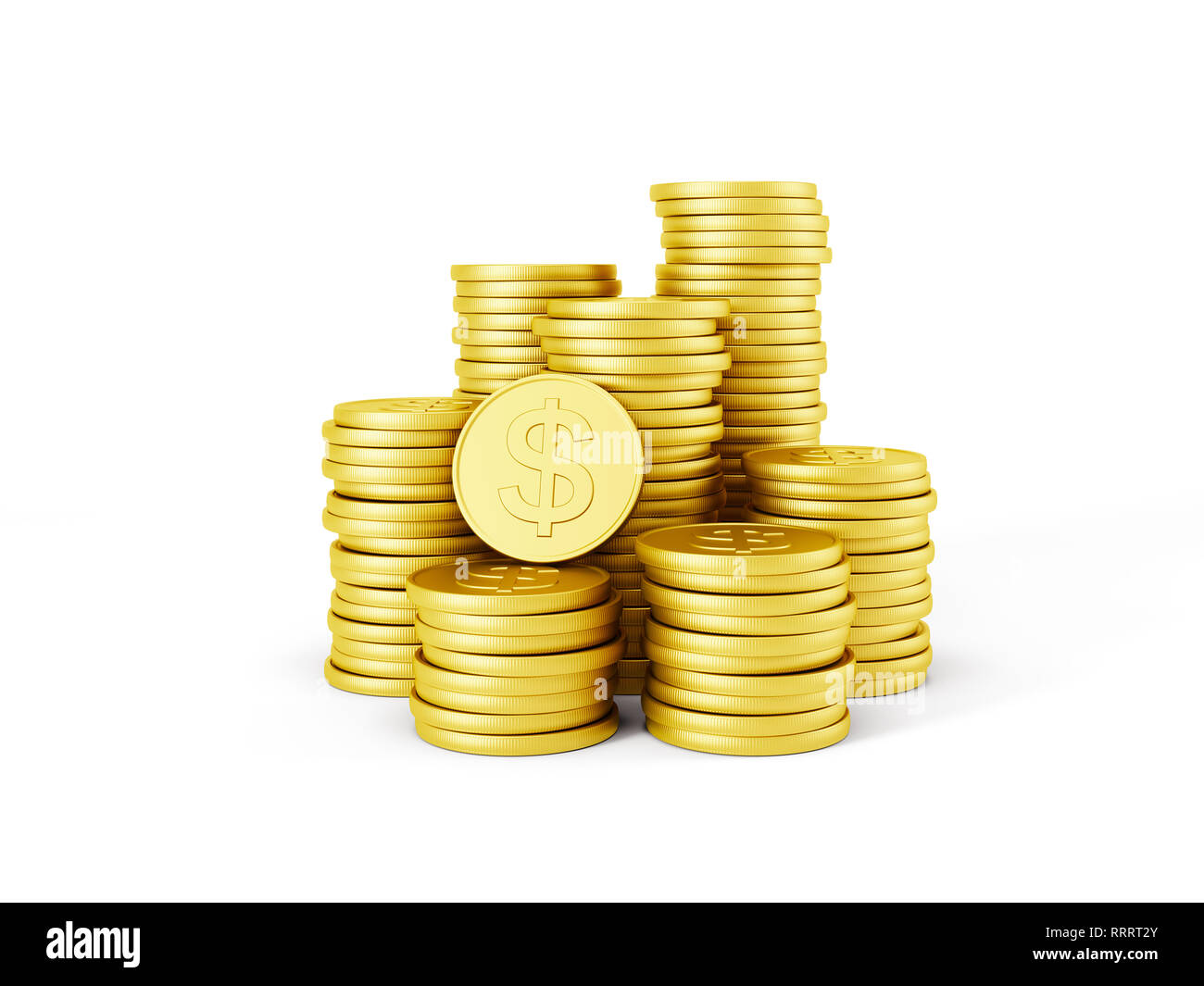 stack of dollar coins Stock Photo - Alamy