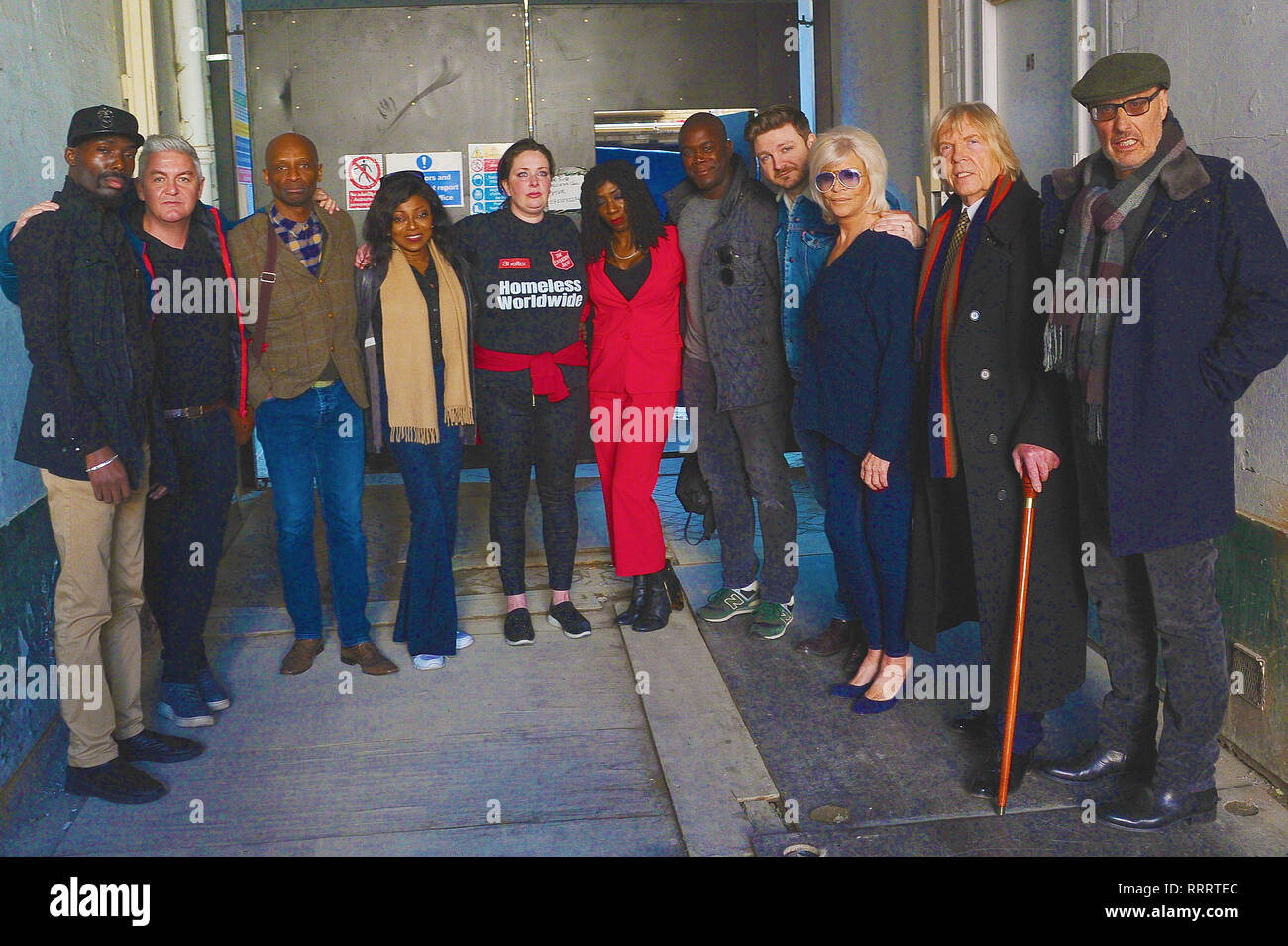 Jenny Roberts Join Celebrities Gathering For ITV News Interview Stock ...