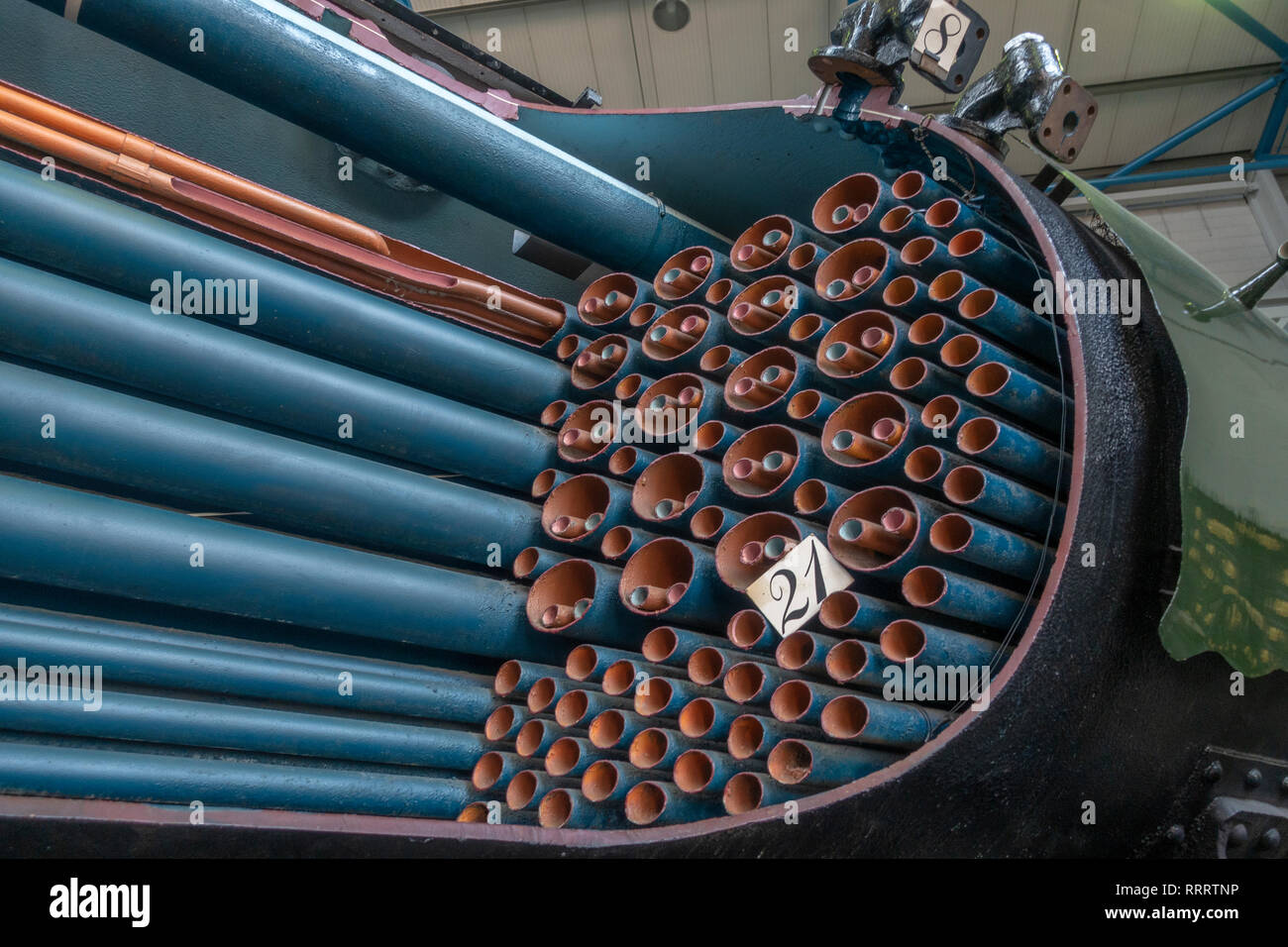 Ellerman Lines steam engine cutaway showing the small tubes inside the ...