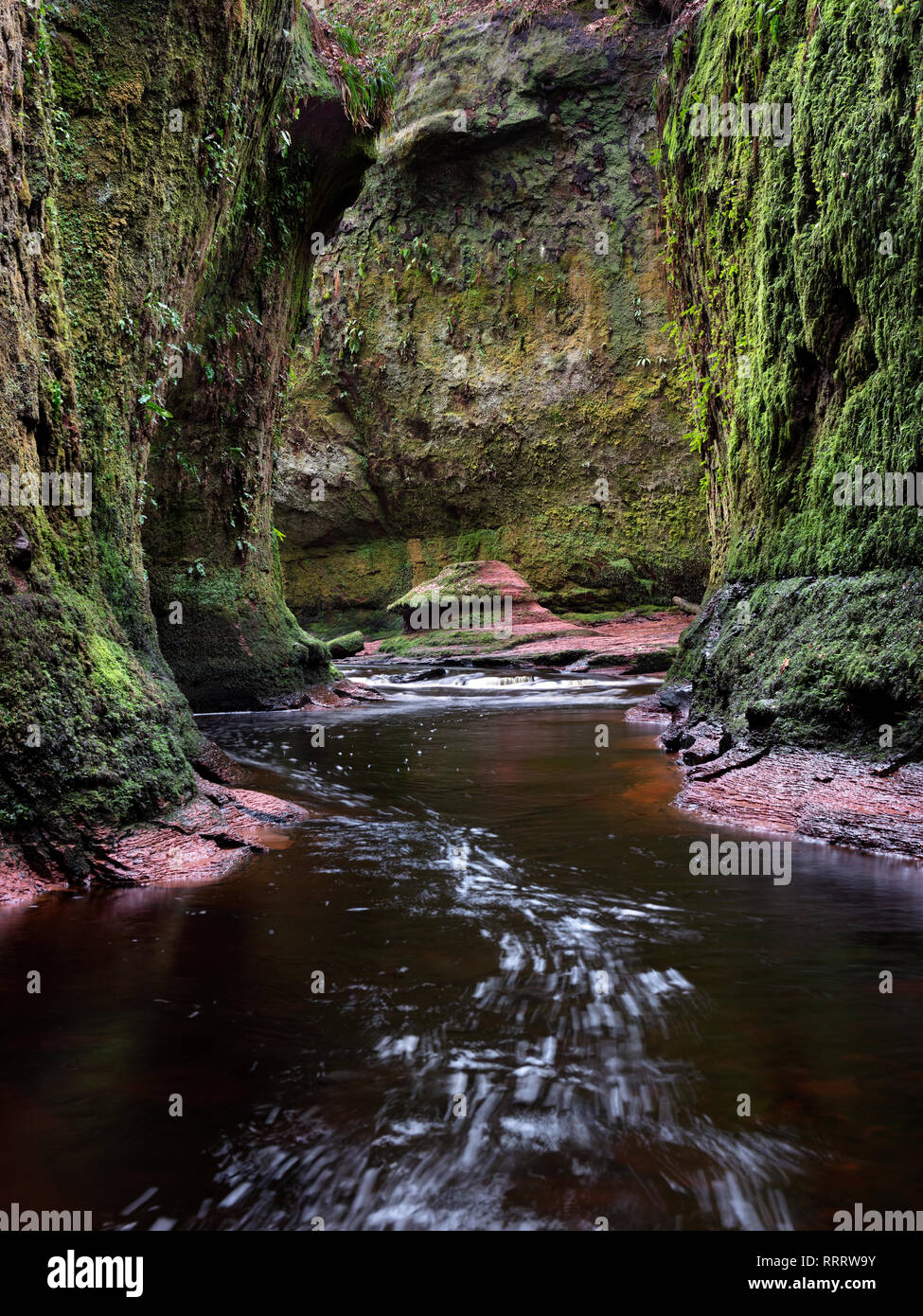 The Devil's Pulpit (also known as Finnich Glen), Scotland Stock Photo ...
