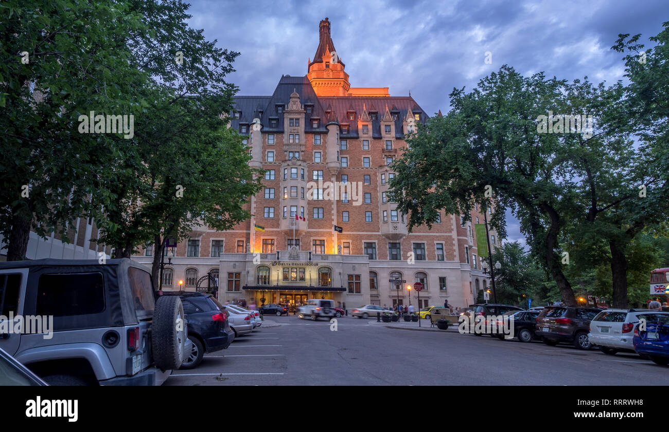 Landmark Delta Bessborough Hotel on July 2, 2016 in Saskatoon ...