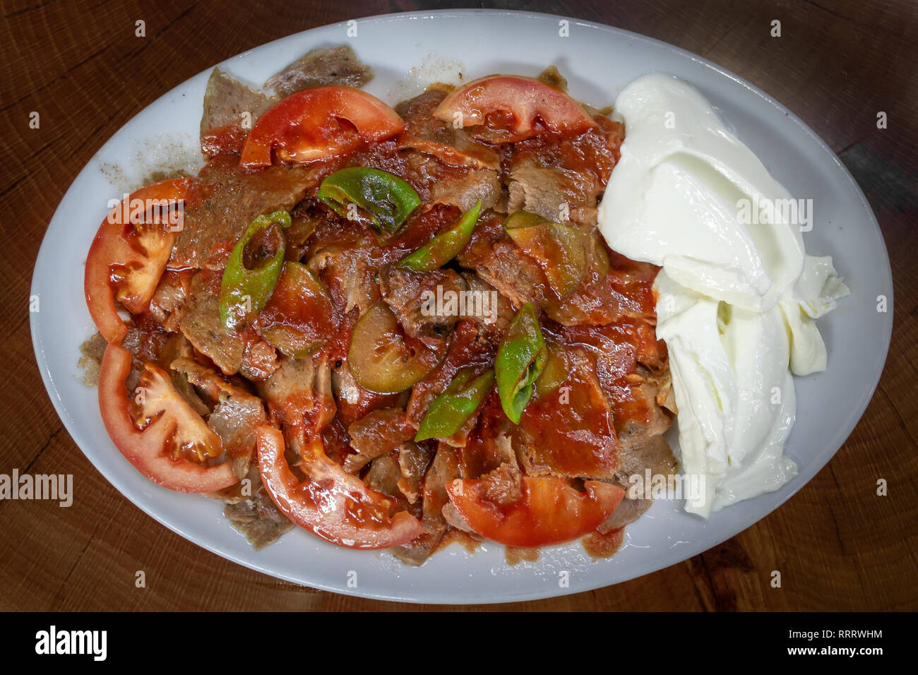 Traditional Turkish Iskender kebab Stock Photo - Alamy