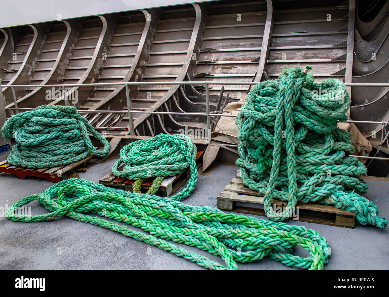 Ship rope stack Stock Photo - Alamy