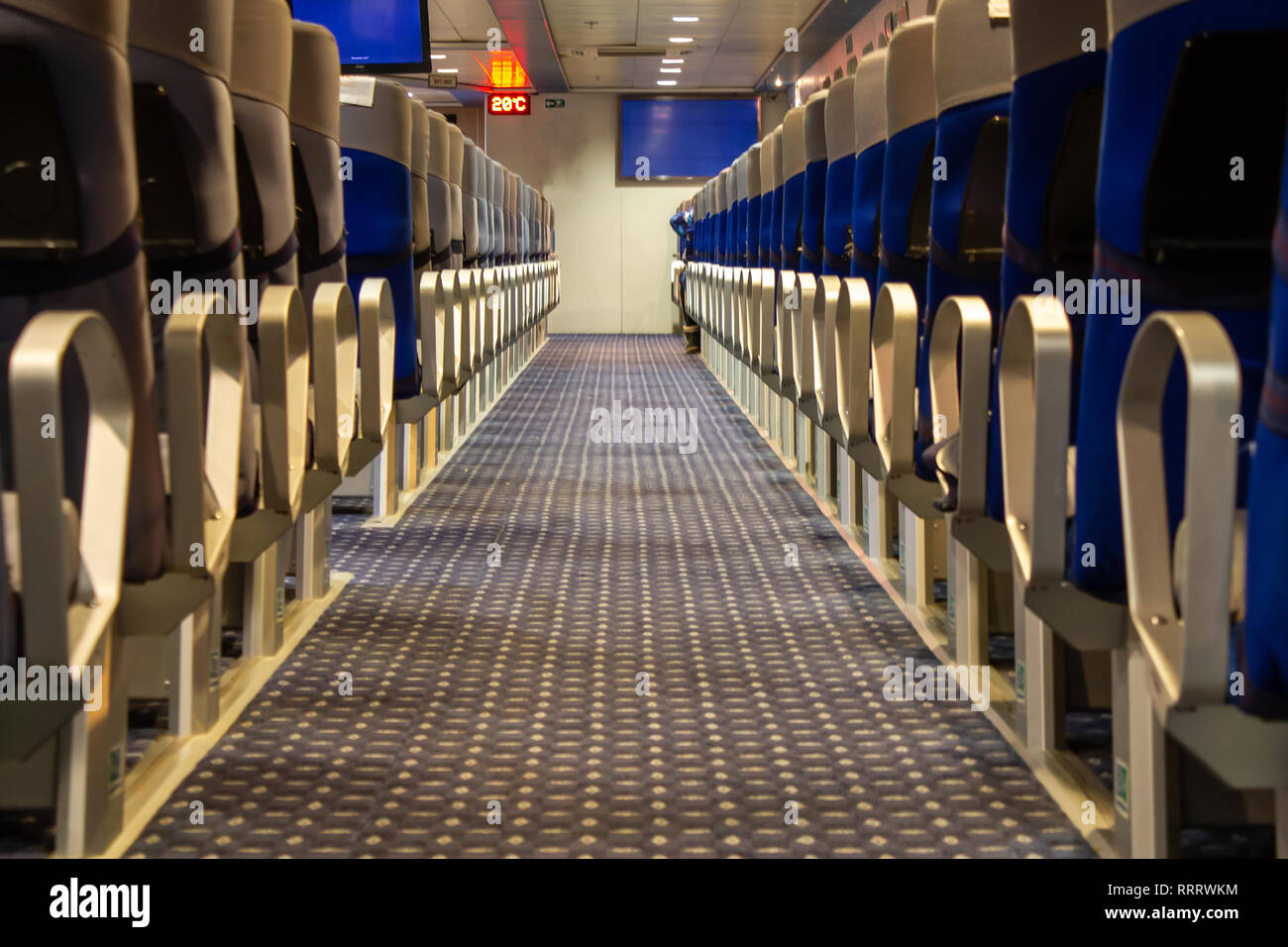 Cruise ship ferry passenger seats Stock Photo - Alamy