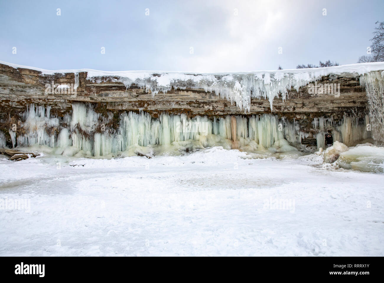 frozen jagala waterfall near Tallinn, Estonia Stock Photo - Alamy