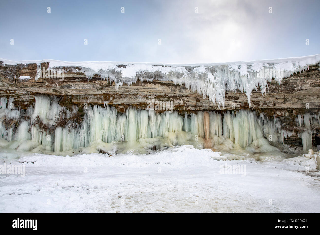 frozen jagala waterfall near Tallinn, Estonia Stock Photo - Alamy