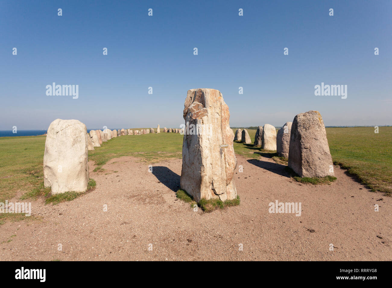 Ale´s stones i Scania Sweden during summerday Stock Photo - Alamy