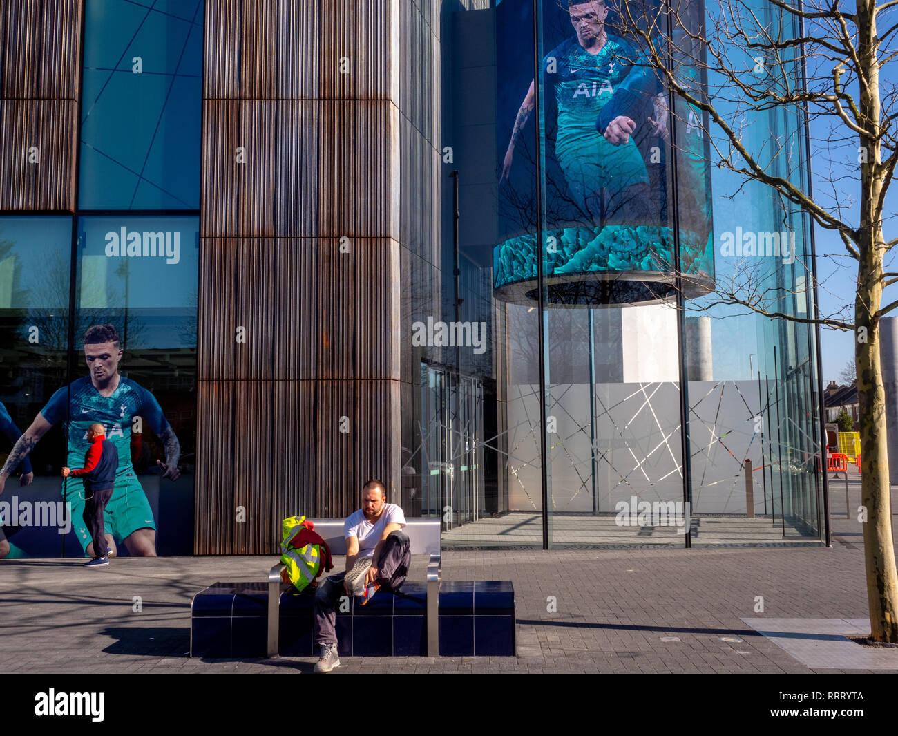 Current Tottenham Hotspur players on a digital display at the club;s ...