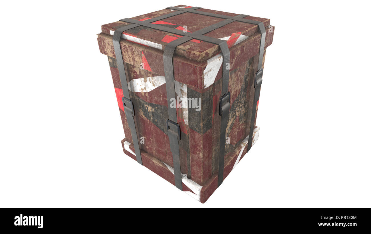 Wooden Loot Crate - 3D Rendering Stock Photo - Alamy