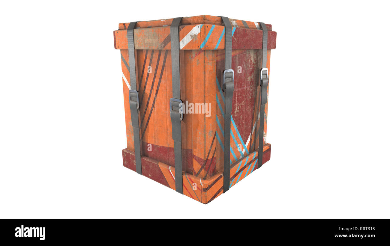 Wooden Loot Crate - 3D Rendering Stock Photo - Alamy