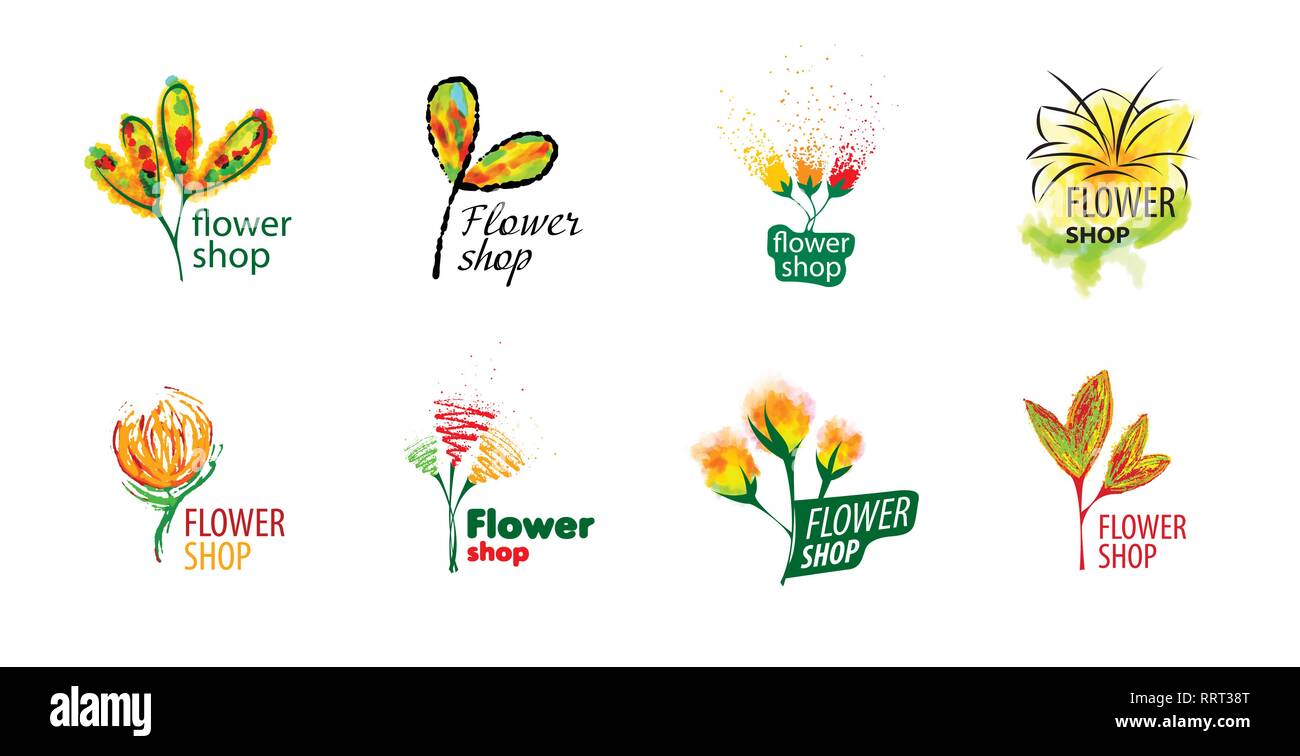 Logo for selling flowers. Abstract vector illustration Stock Vector ...