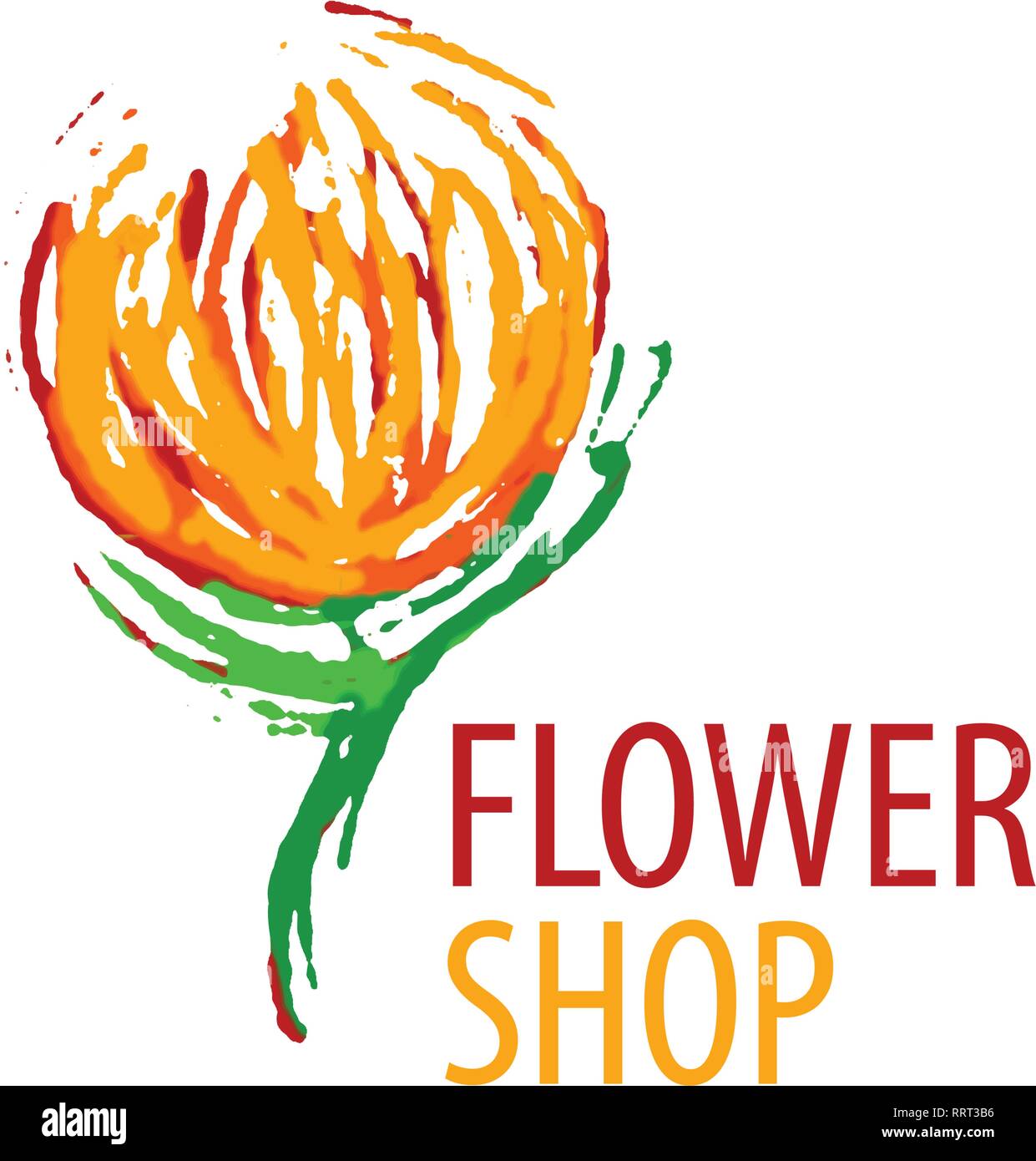 Logo for selling flowers. Abstract vector illustration Stock Vector ...