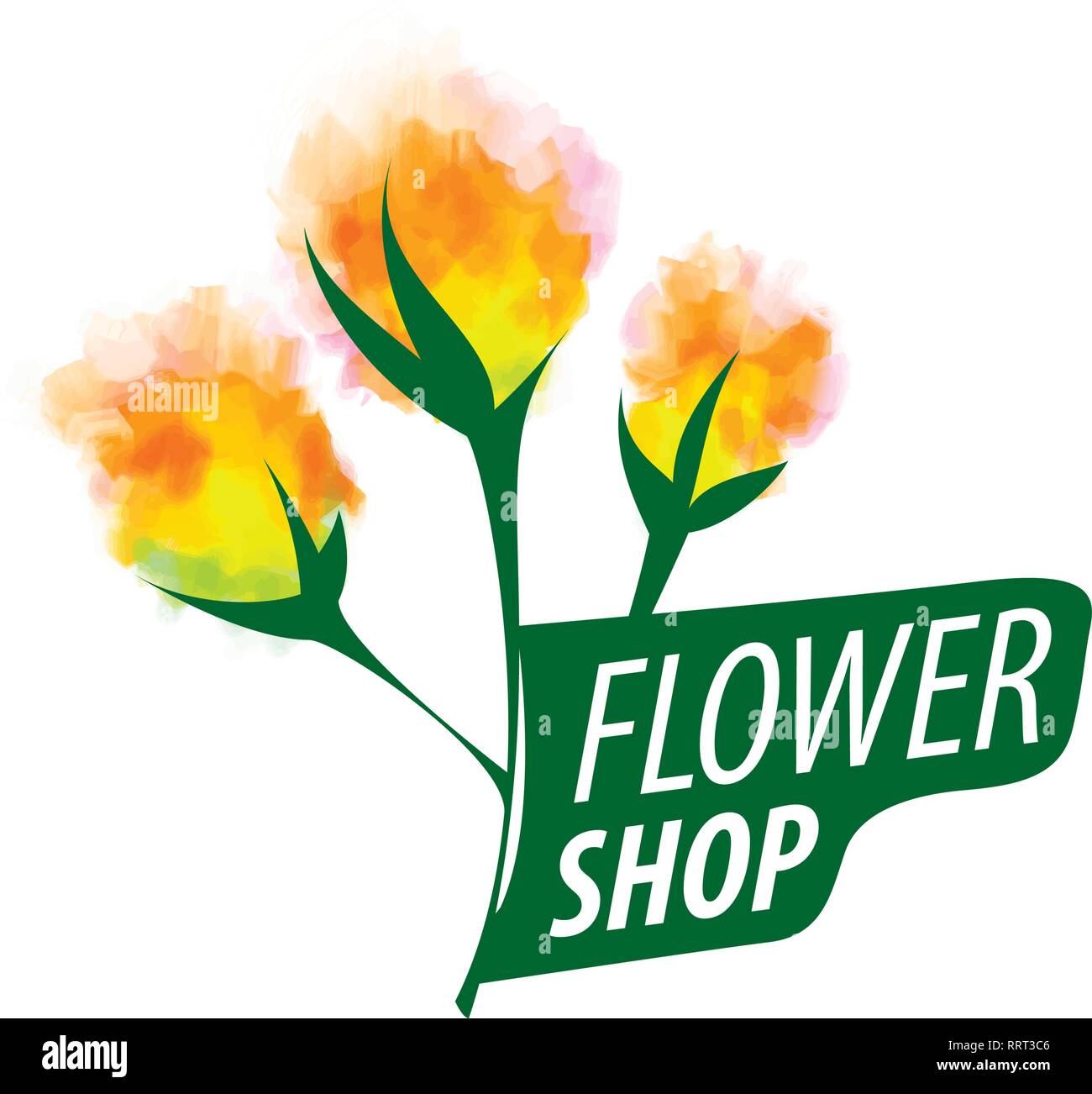 Logo for selling flowers. Abstract vector illustration Stock Vector ...