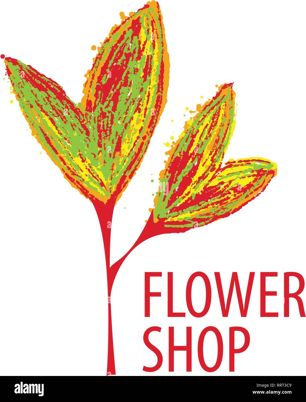 Logo for selling flowers. Abstract vector illustration Stock Vector ...