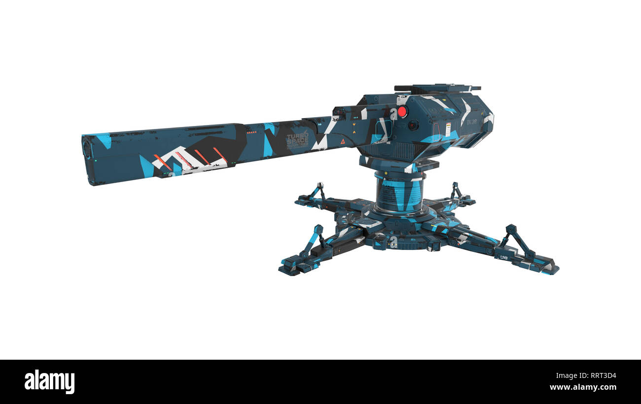 Sci-fi Turret - 3D Rendering Stock Photo - Alamy
