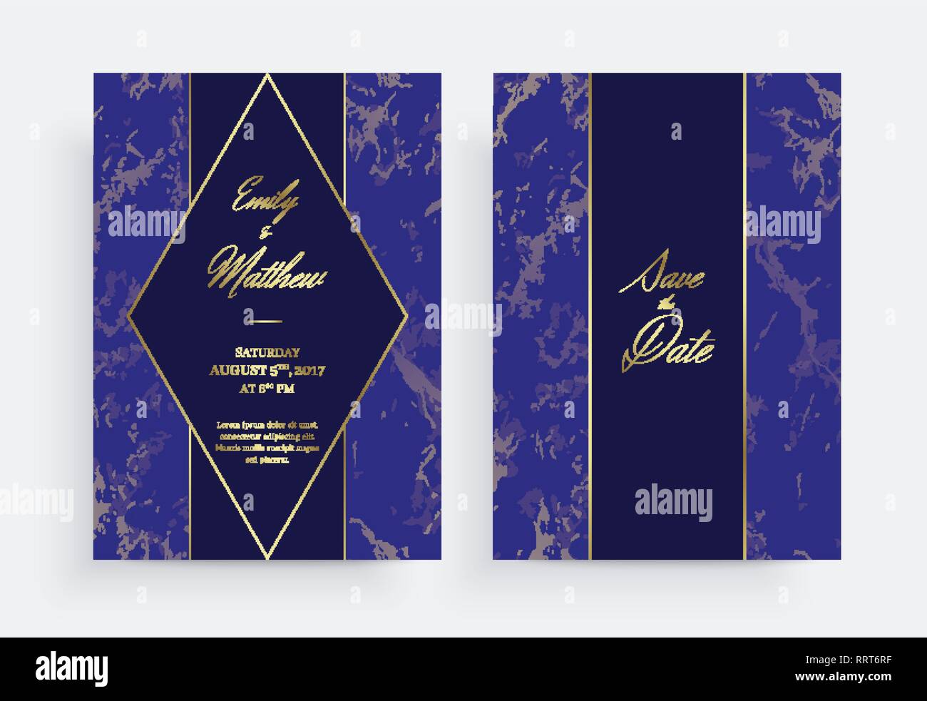 Invitation card template. Golden geometric design Stock Vector Image ...