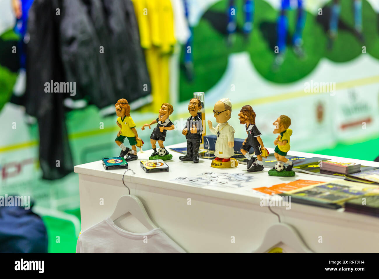 BOLOGNA, ITALY - FEBRUARY 18, 2019: lights are enlightening toys at ...