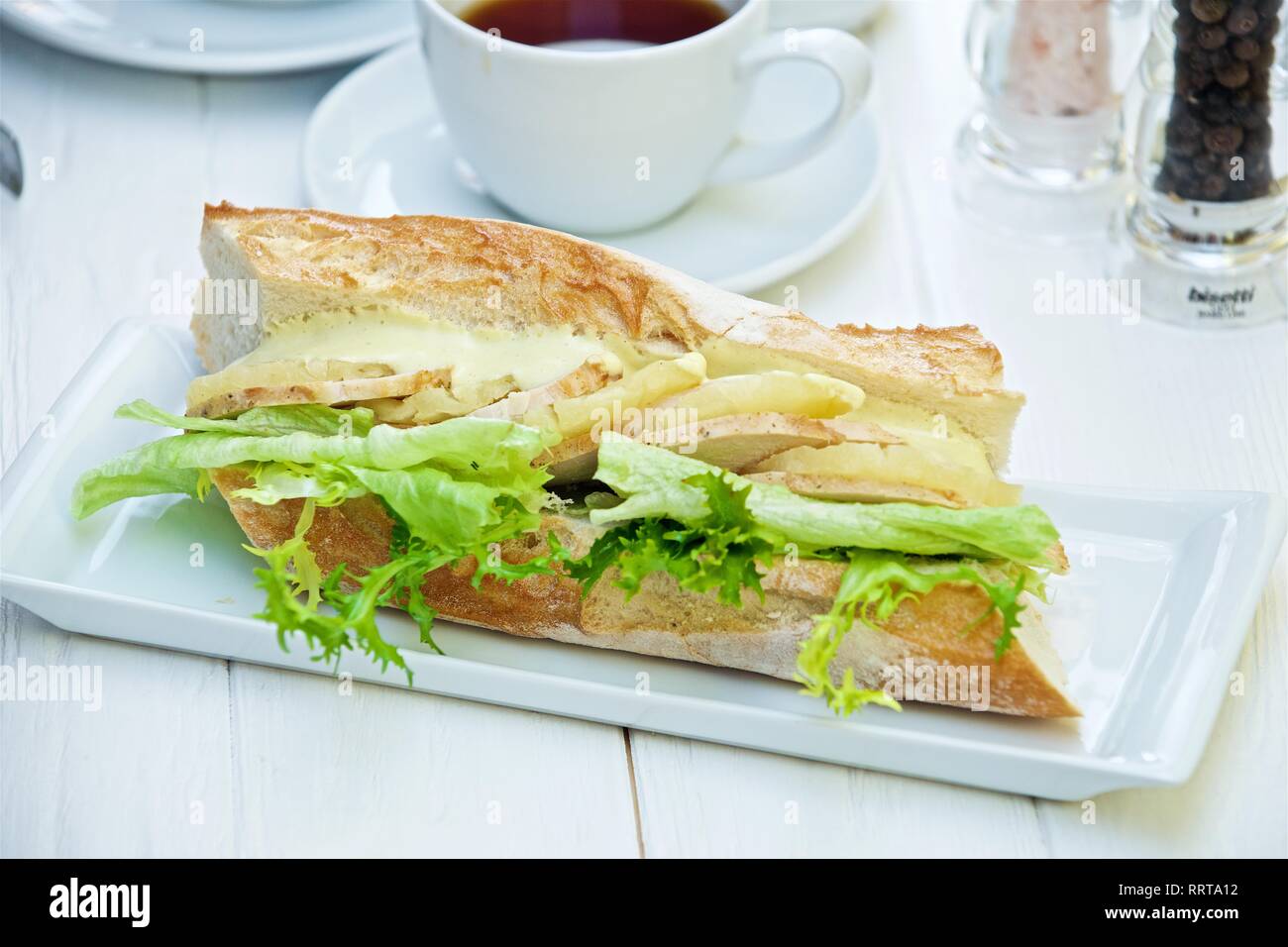 delicious sandwiches with different fillings Stock Photo - Alamy