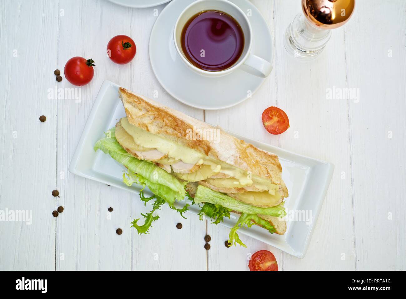 delicious sandwiches with different fillings Stock Photo - Alamy