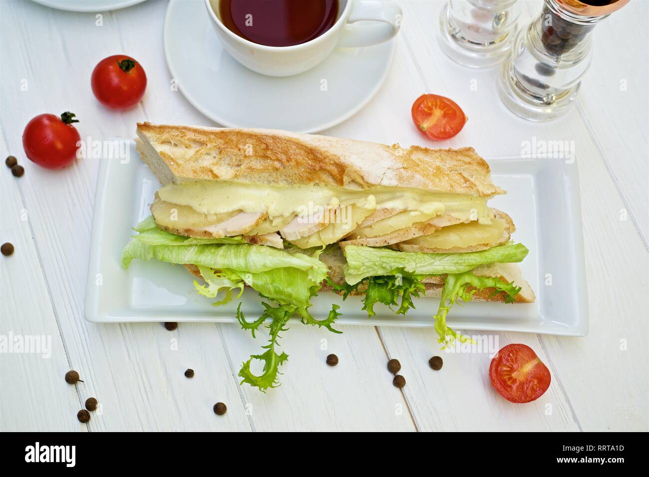delicious sandwiches with different fillings Stock Photo - Alamy