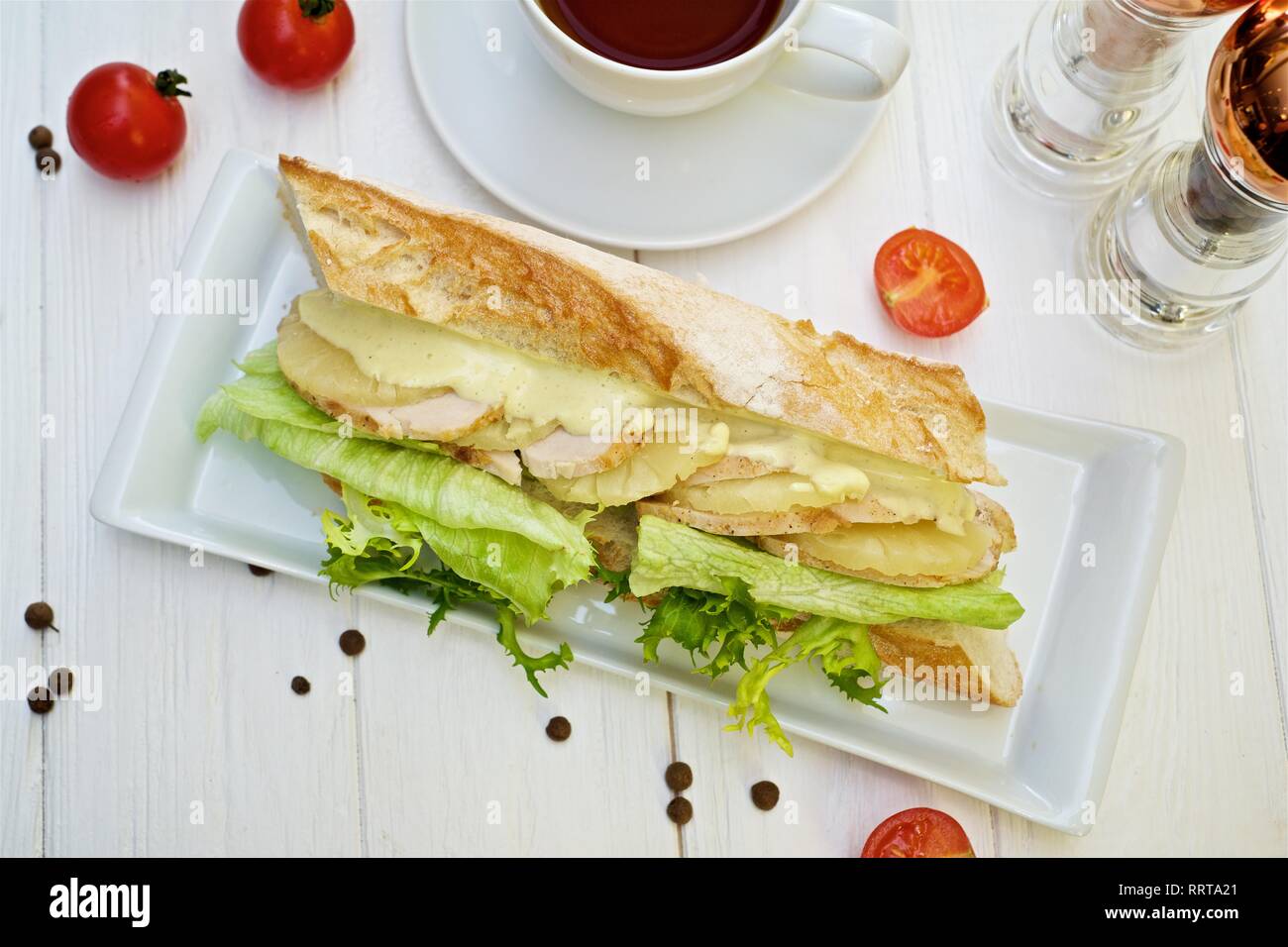 delicious sandwiches with different fillings Stock Photo - Alamy