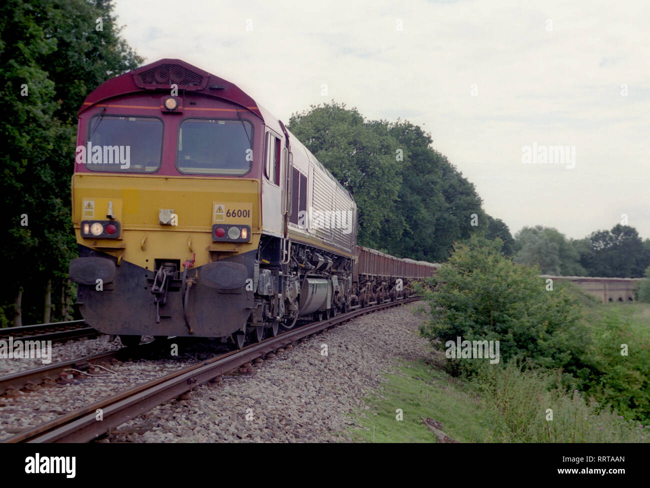 Freight train with a Class 66 locomotive Stock Photo - Alamy