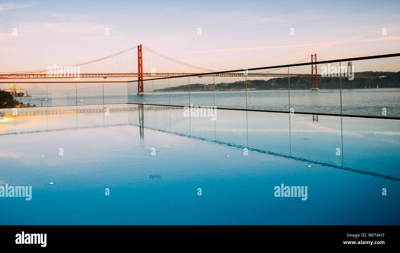 Bridge over swimming pool hi-res stock photography and images - Alamy
