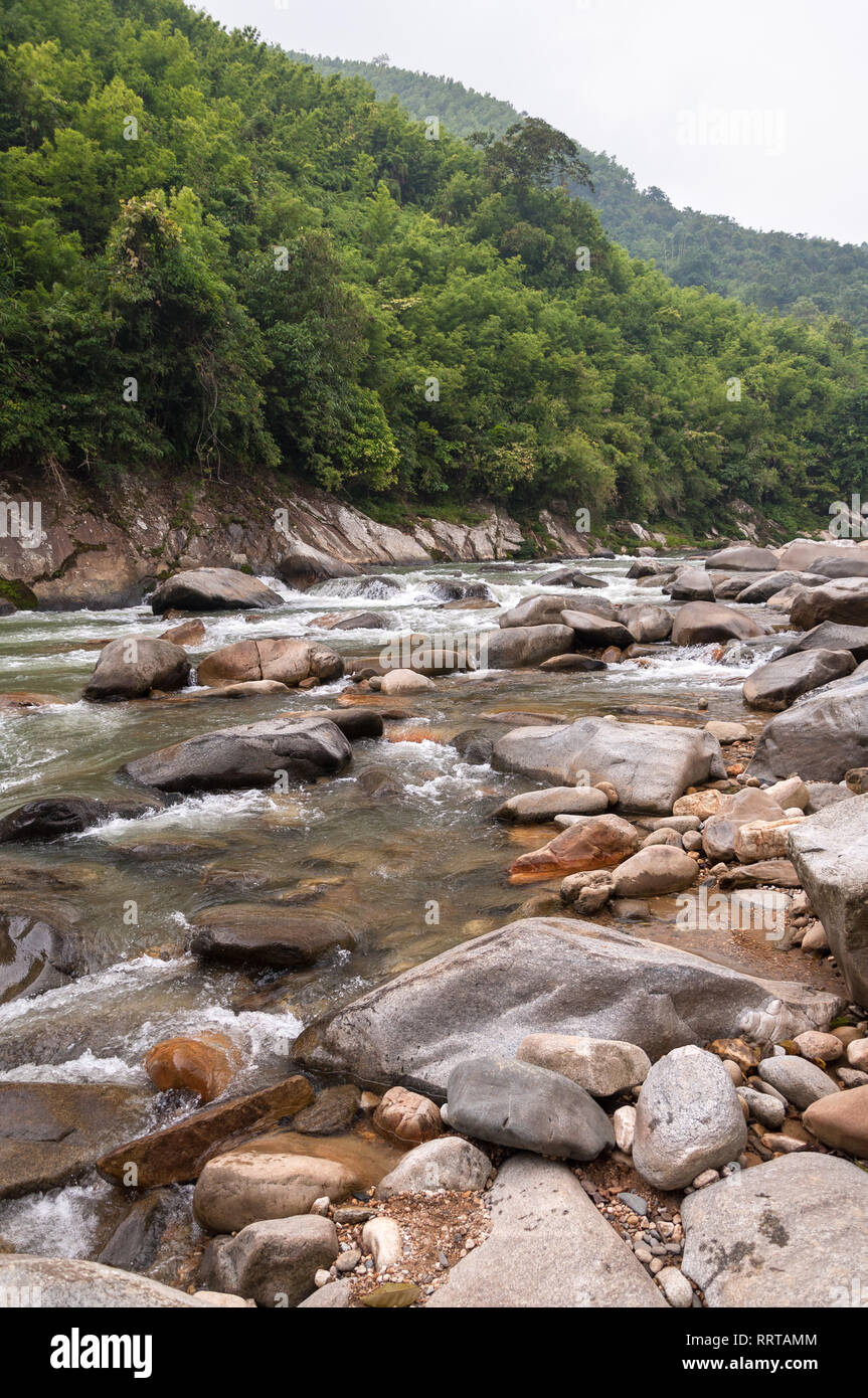 A river runs through rocks and trees, Sa Pa, Vietnam Stock Photo - Alamy