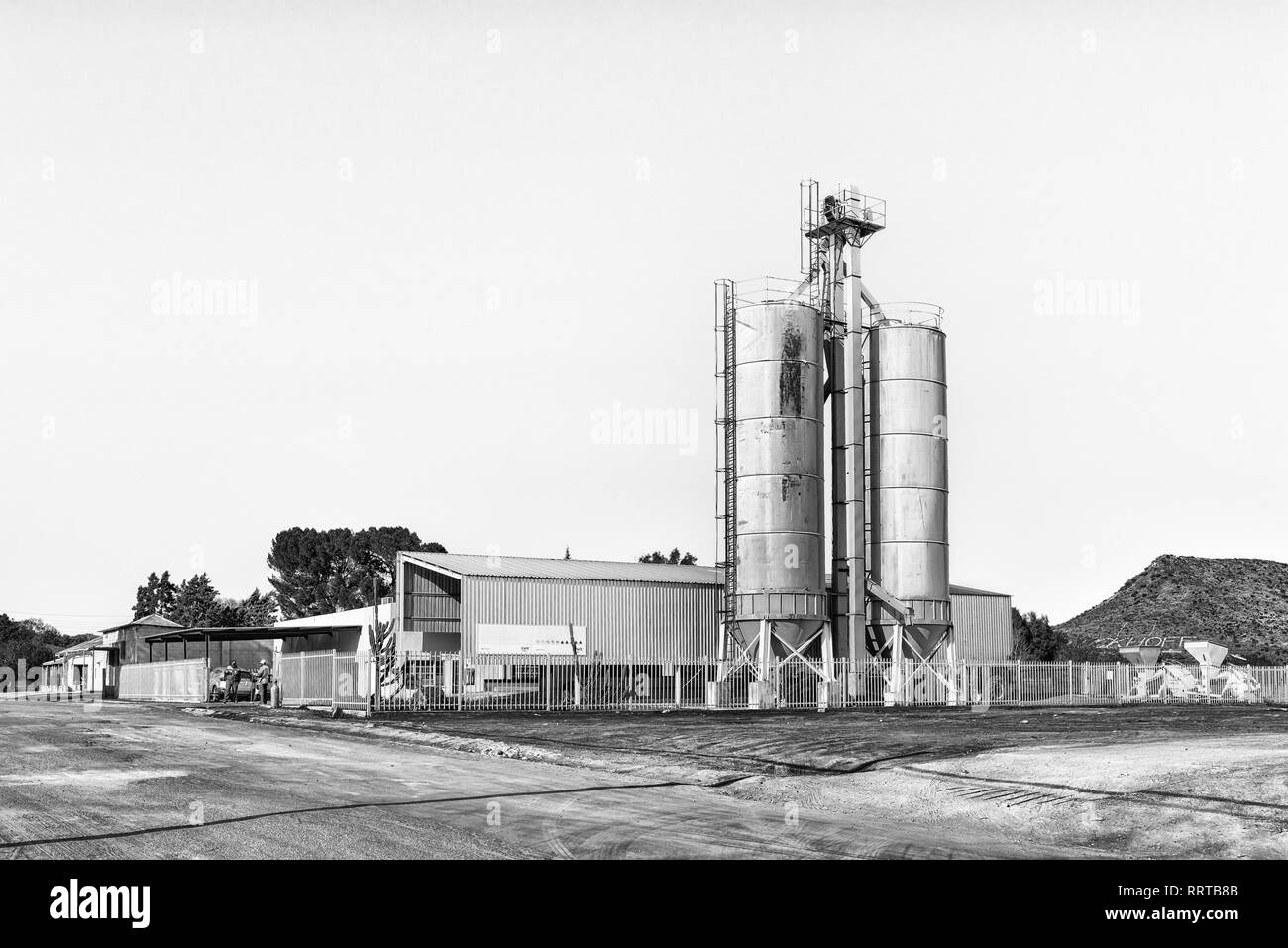 LUCKHOFF, SOUTH AFRICA, AUGUST 6, 2018: Silos for grain seeds in ...