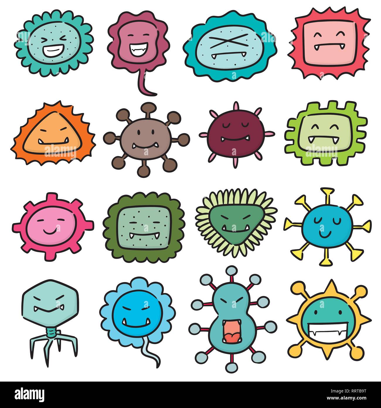 vector set of bacteria and virus Stock Vector Image & Art - Alamy