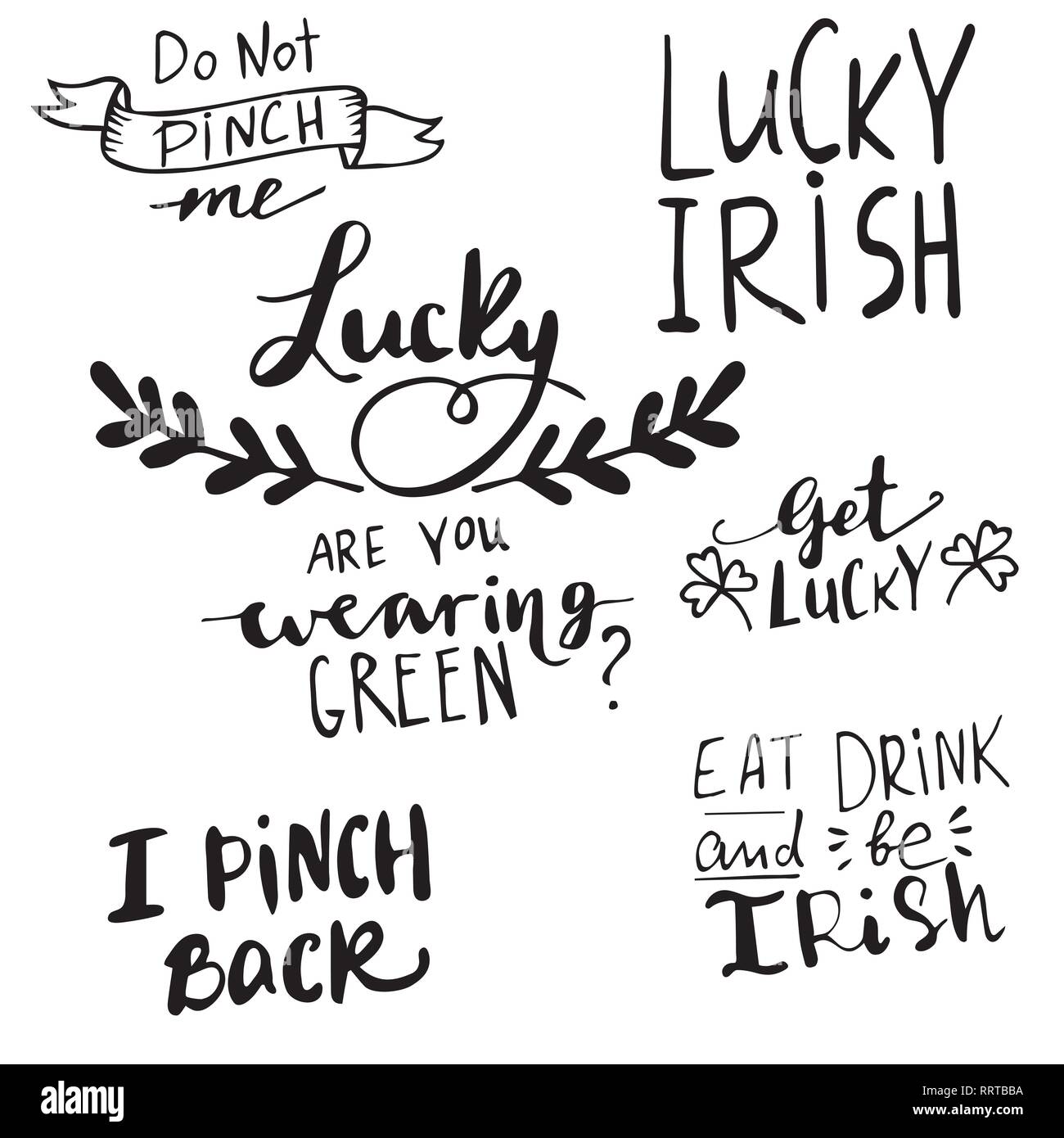 Saint patrick calligraphy Black and White Stock Photos & Images - Alamy