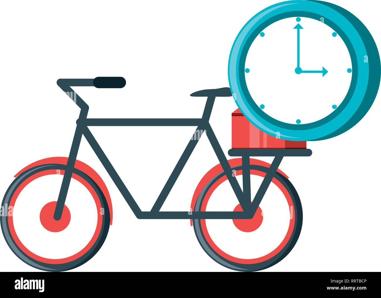 Bicycle clock Stock Vector Images - Alamy