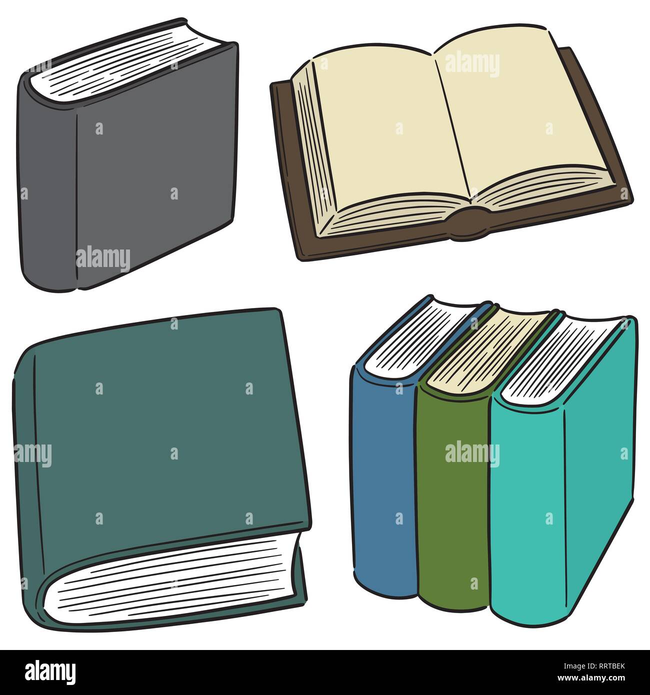 vector set of book Stock Vector Image & Art - Alamy