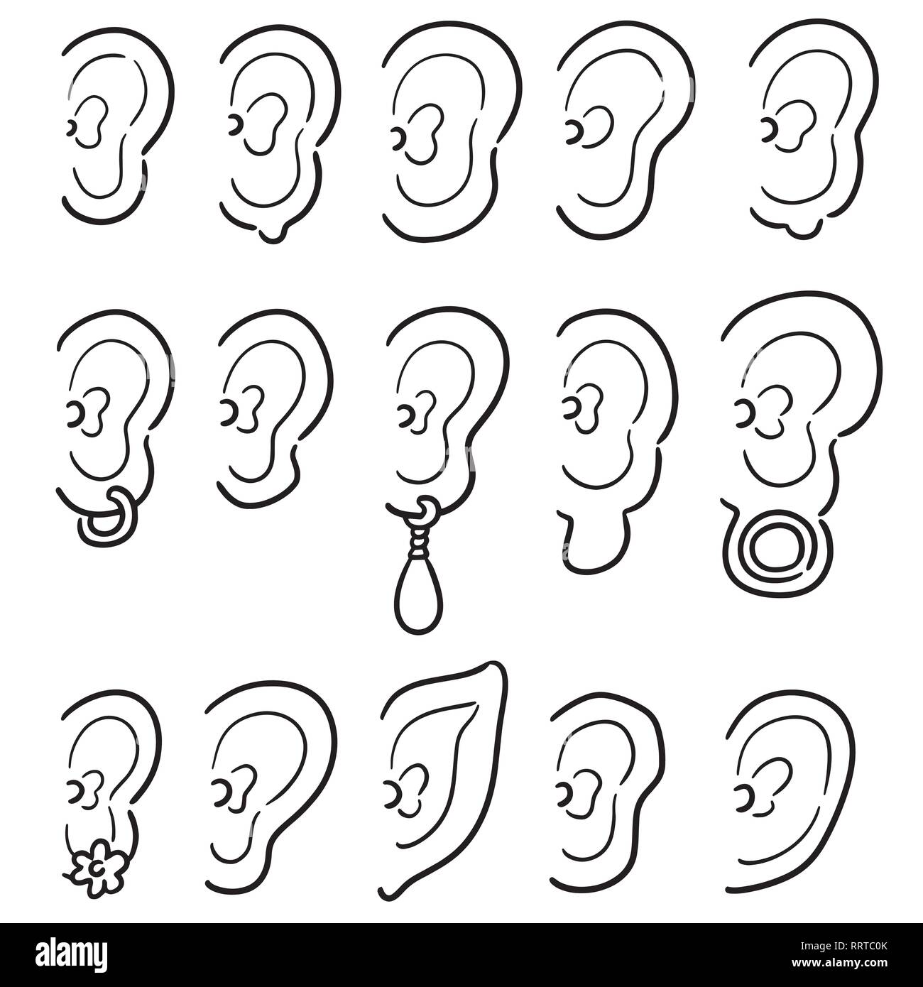 vector set of ear Stock Vector Image & Art - Alamy