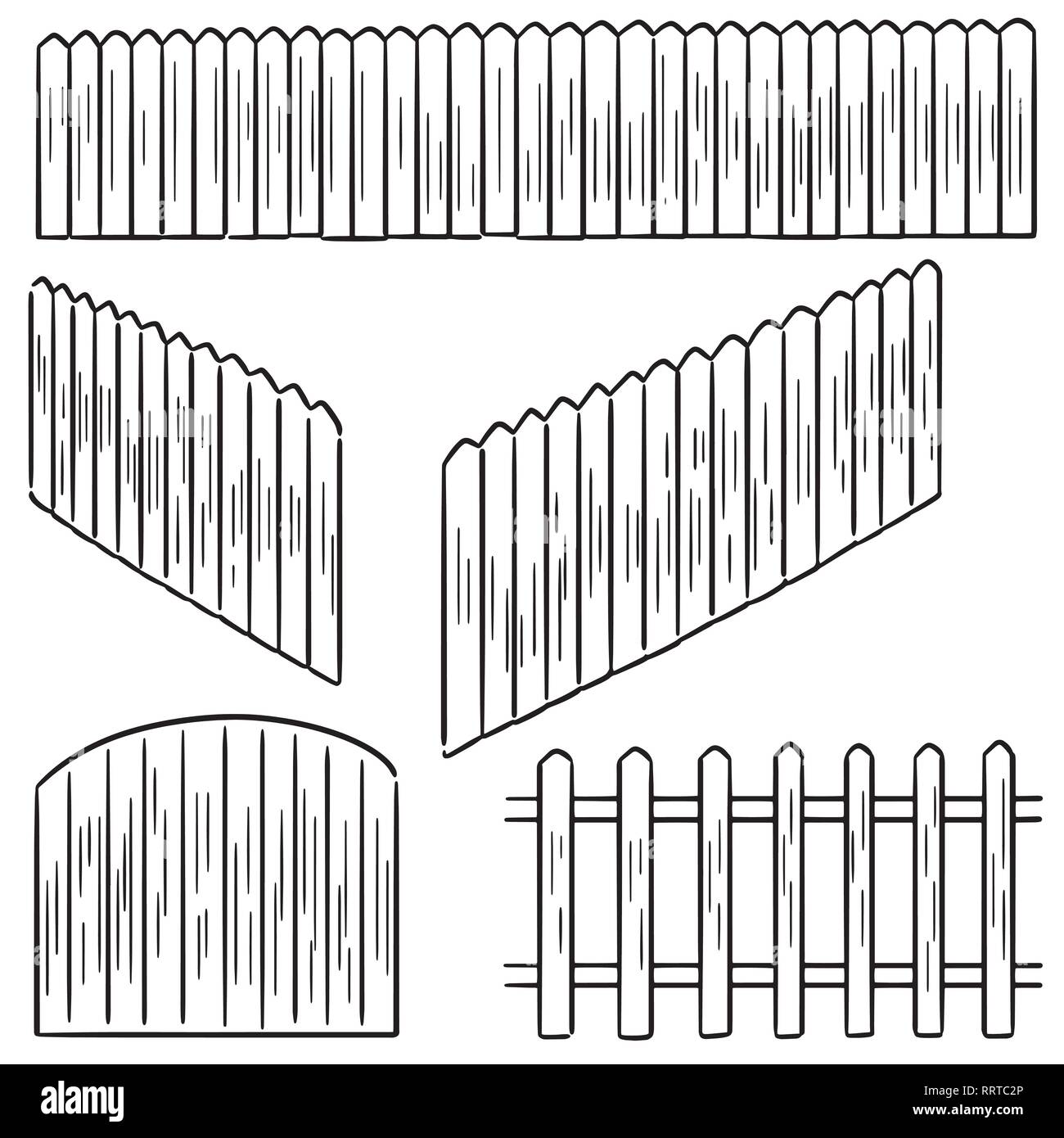 vector set of fence Stock Vector Image & Art - Alamy
