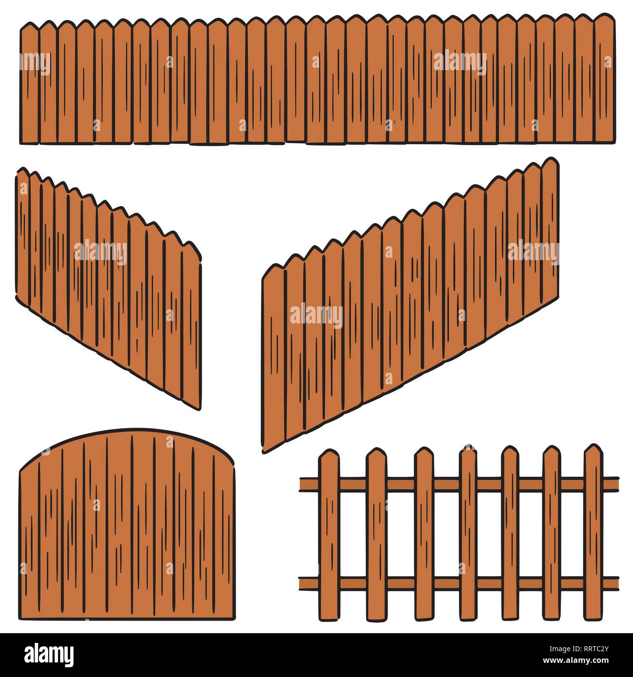 Fence poles Stock Vector Images - Alamy
