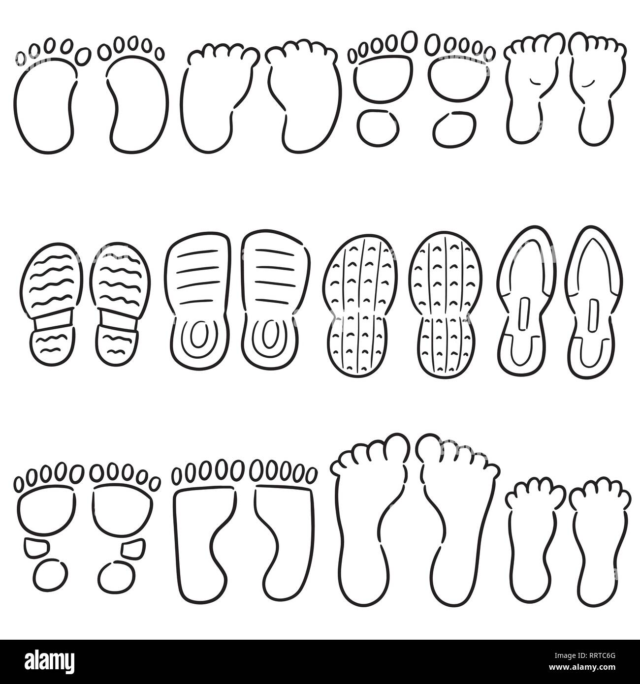 Cartoon human footprints hi-res stock photography and images - Alamy