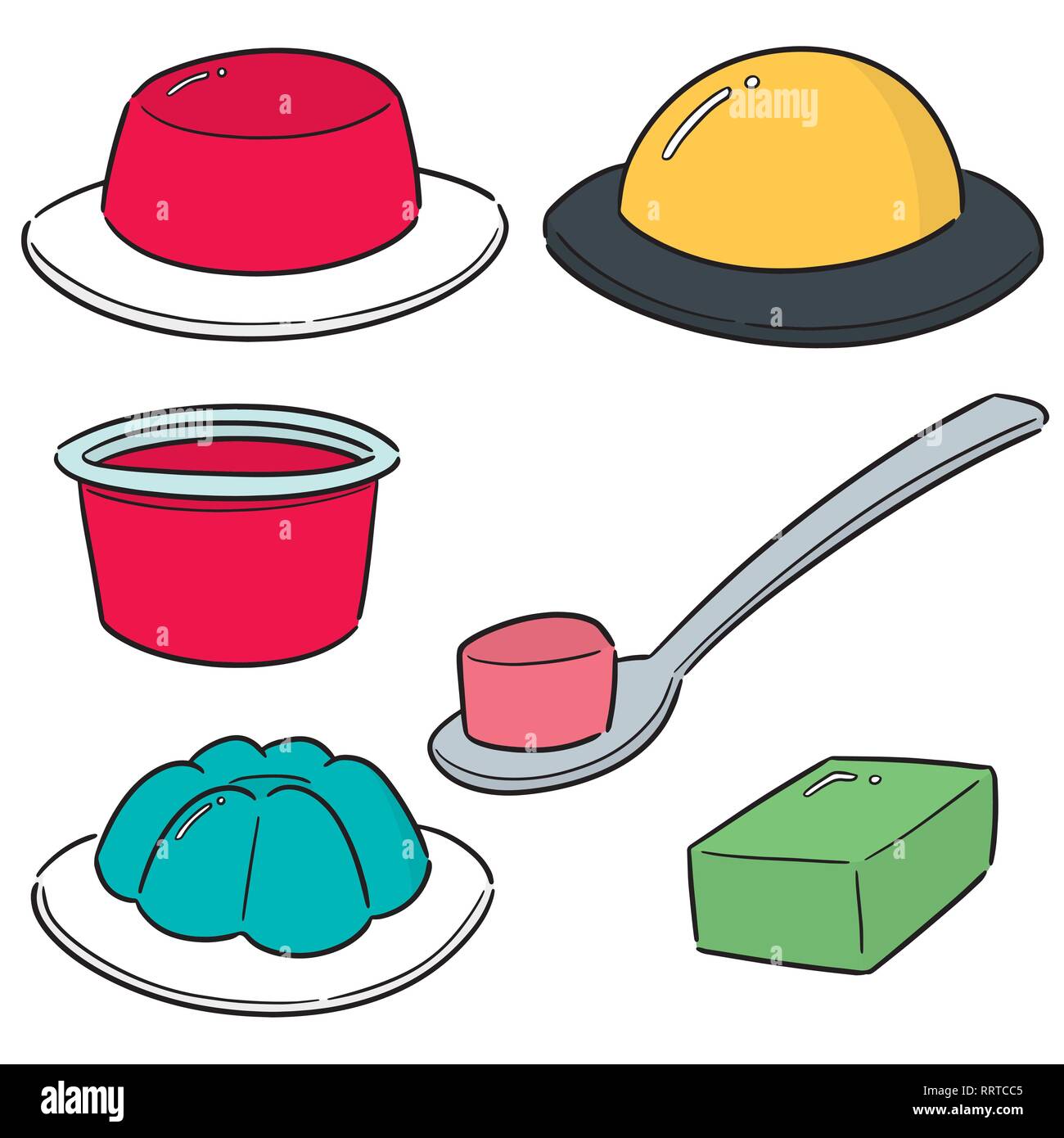 vector set of jelly Stock Vector Image & Art - Alamy